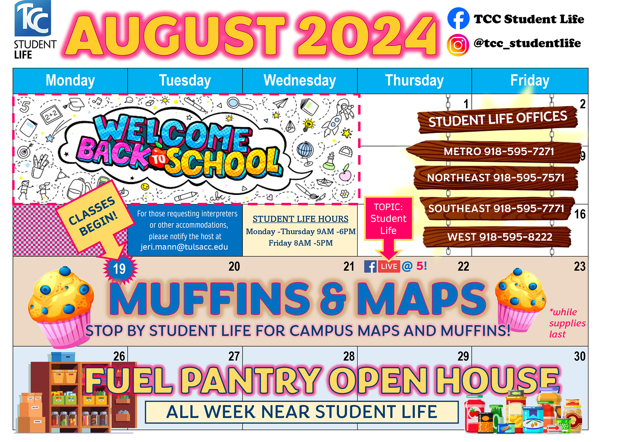 CALENDAR – The TCC Connection